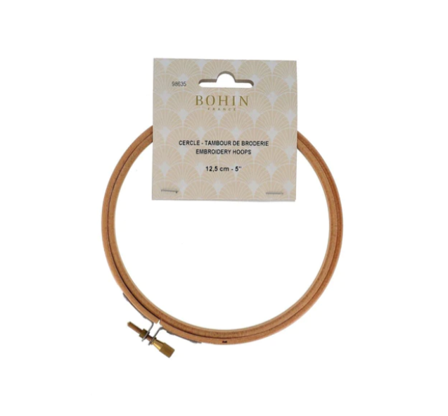 Tambour à broder en bois (12,5 cm de diamètre) ⋆ Jen Brode